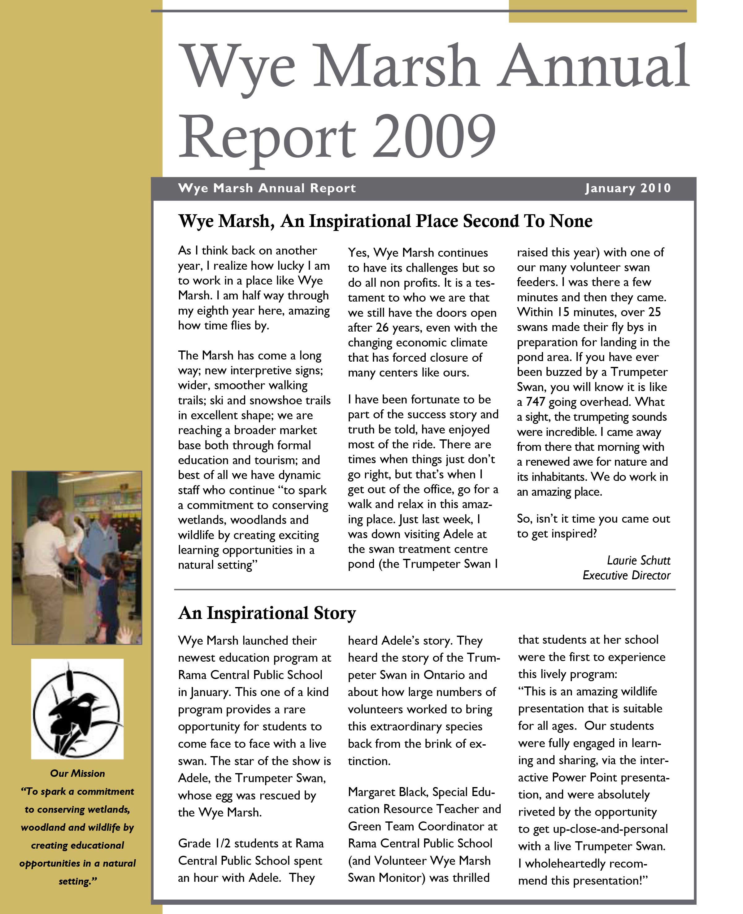 Annual Reports | Wye Marsh Conservation Wetland